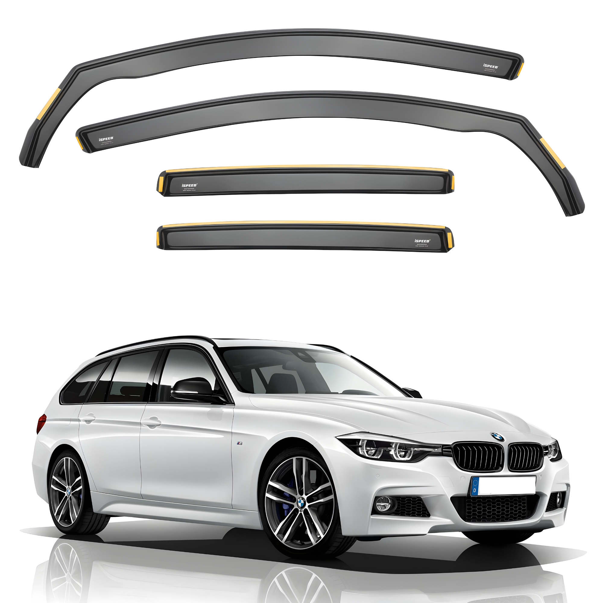 BMW 3 Series F31 2012-2019 5-Door Estate Wind Deflectors 4pc Set – ISPEED