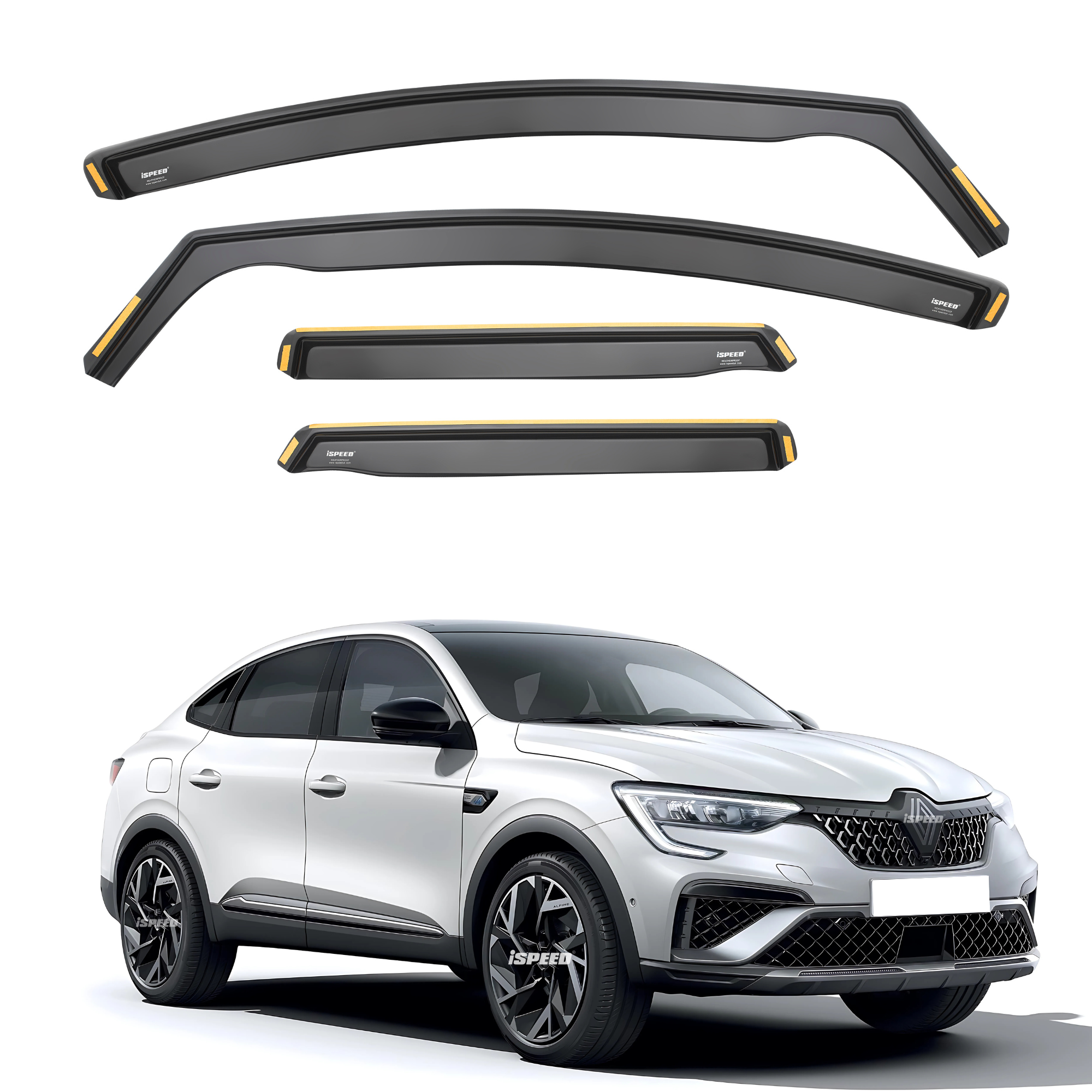 Renault Arkana 2020-2025 5-Door SUV Wind Deflectors 4pc Set – ISPEED