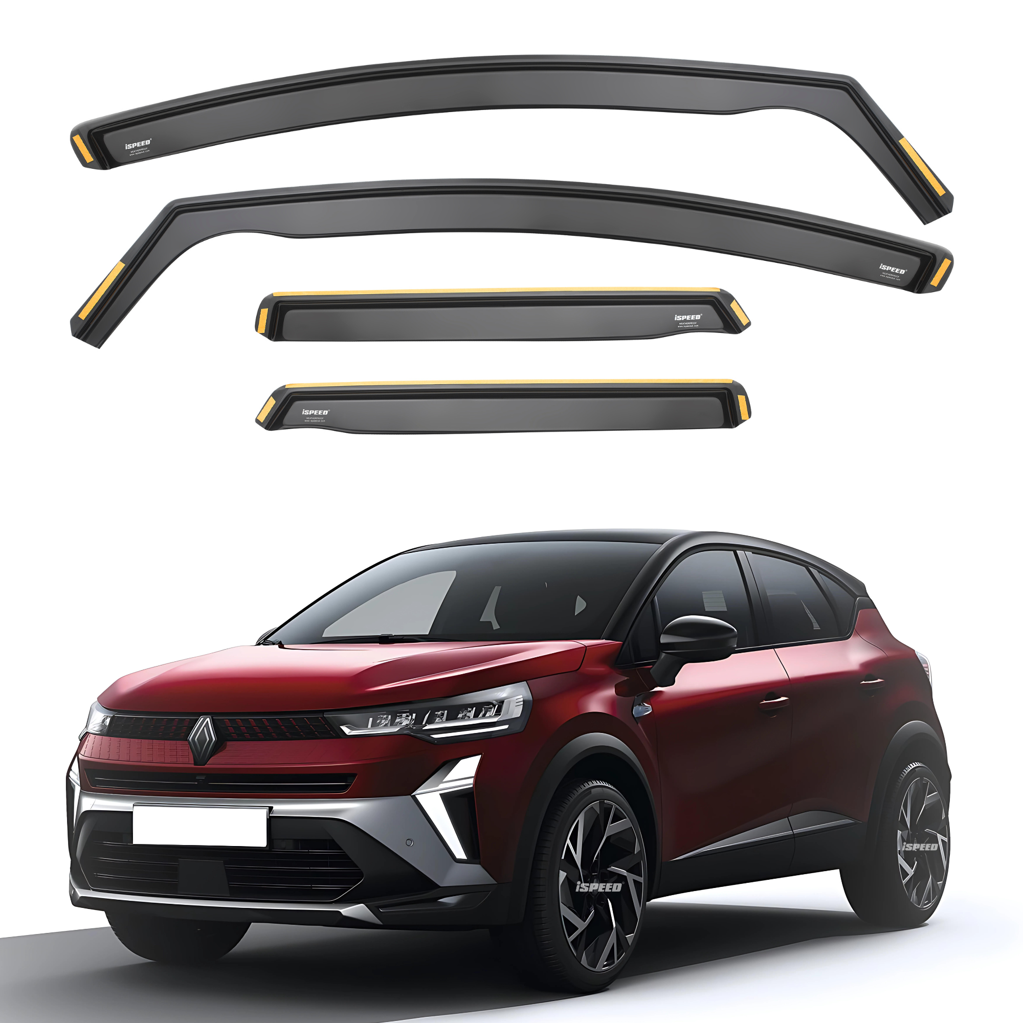 Renault Captur MK2 2020-2025 Wind Deflectors 4pc Set – ISPEED