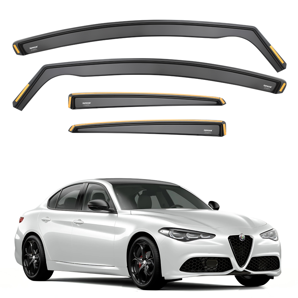 Alfa Romeo Giulia 2016-2025 4-Door Saloon Wind Deflectors 4pc Set – ISPEED