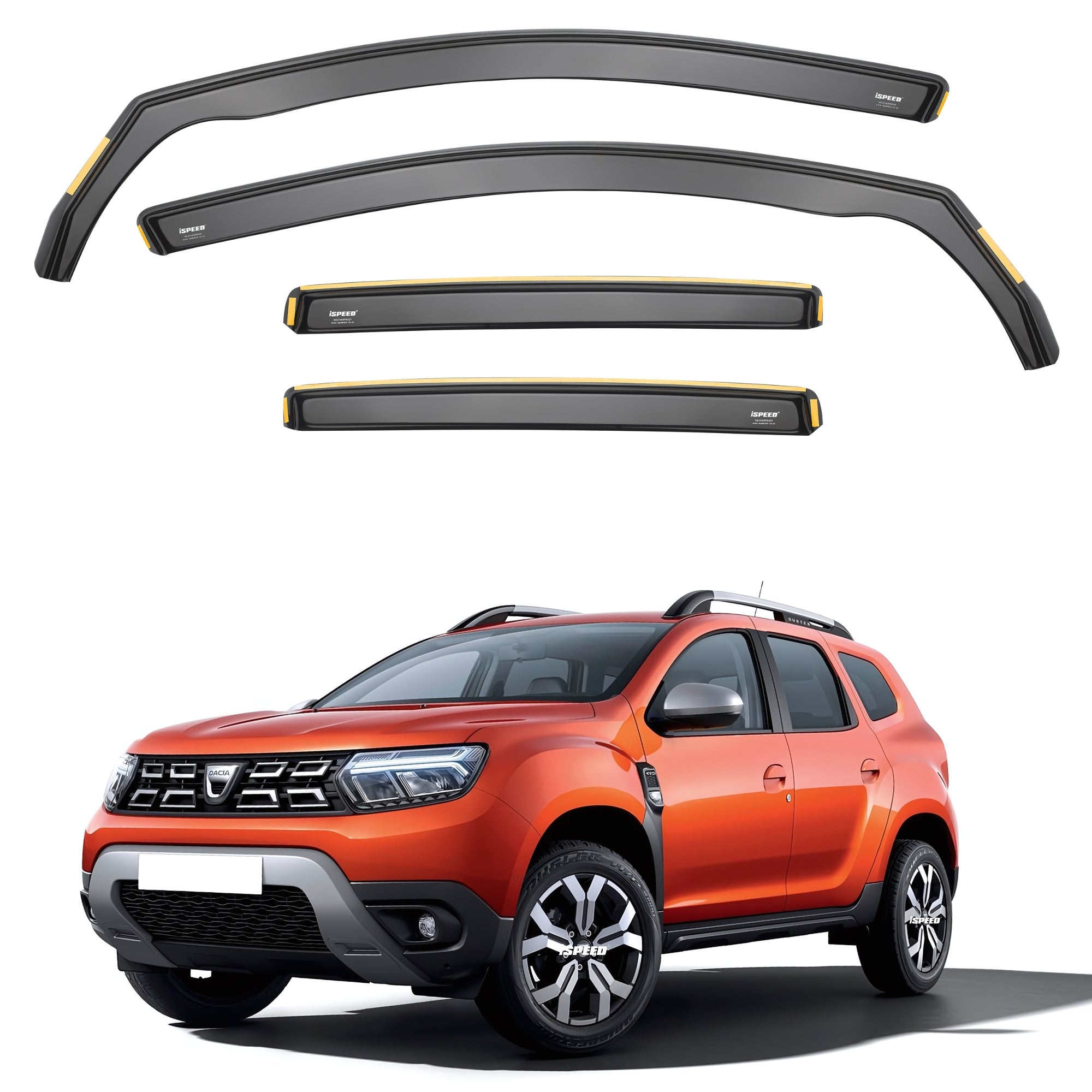 Dacia Duster MK2 2017-2024 Wind Deflectors 4pc Set – ISPEED