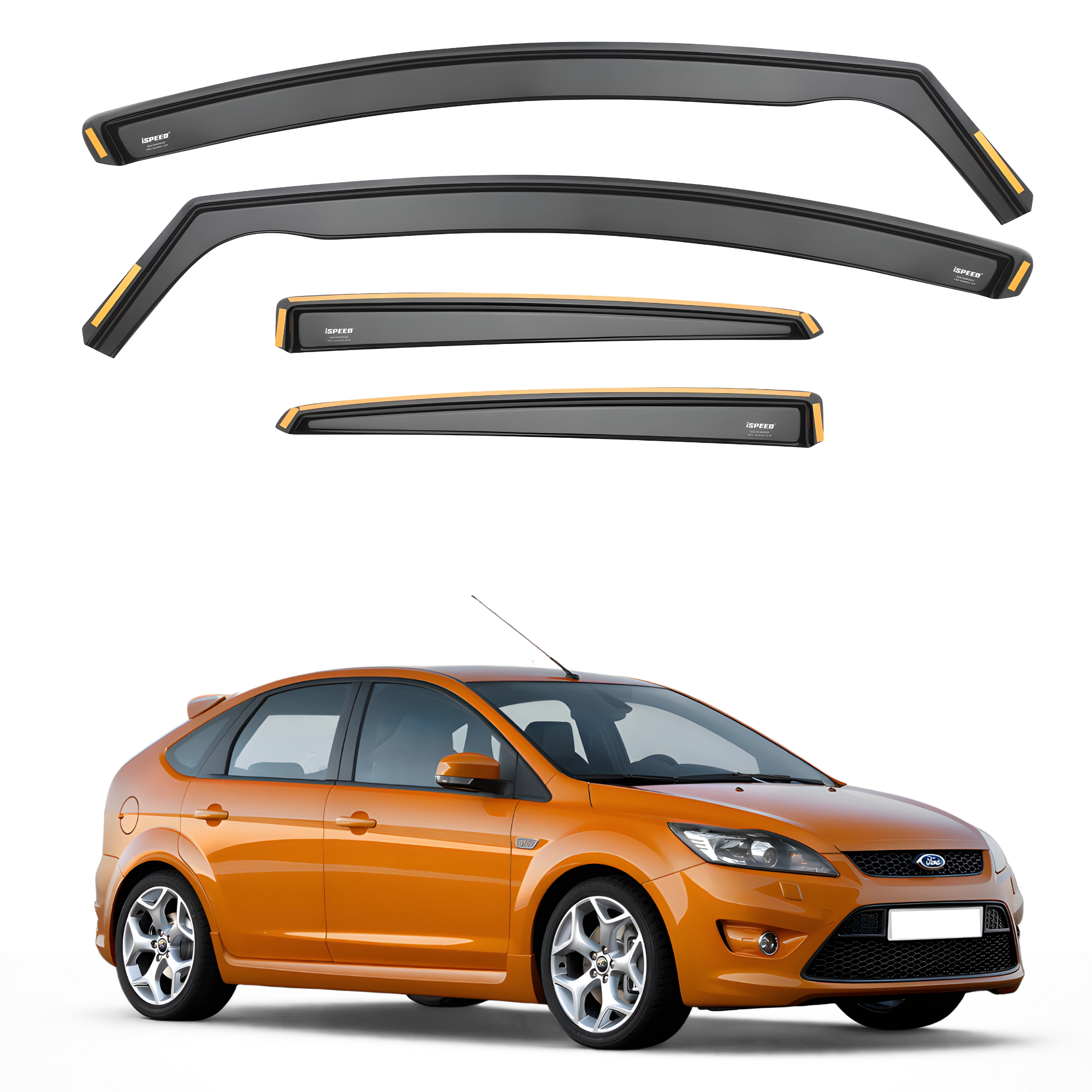 Ford Focus MK2 2004-2010 4/5-Door Hatchback/Saloon Wind Deflectors 4pc ...