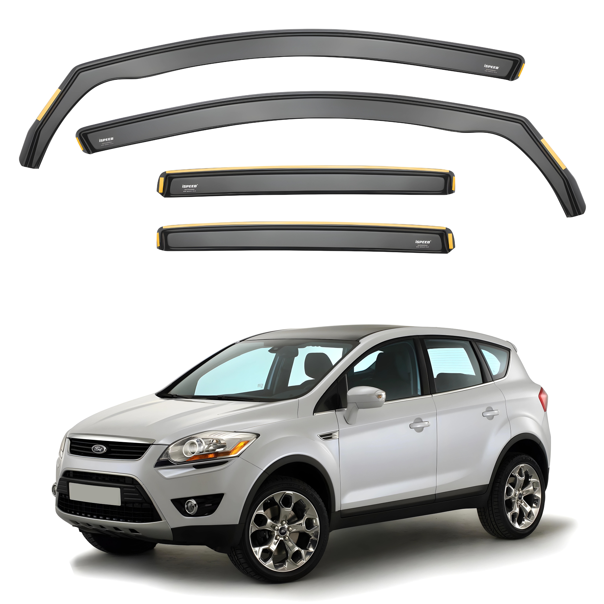 Ford Kuga MK1 2008-2012 5-Door SUV Wind Deflectors 4pc Set – ISPEED