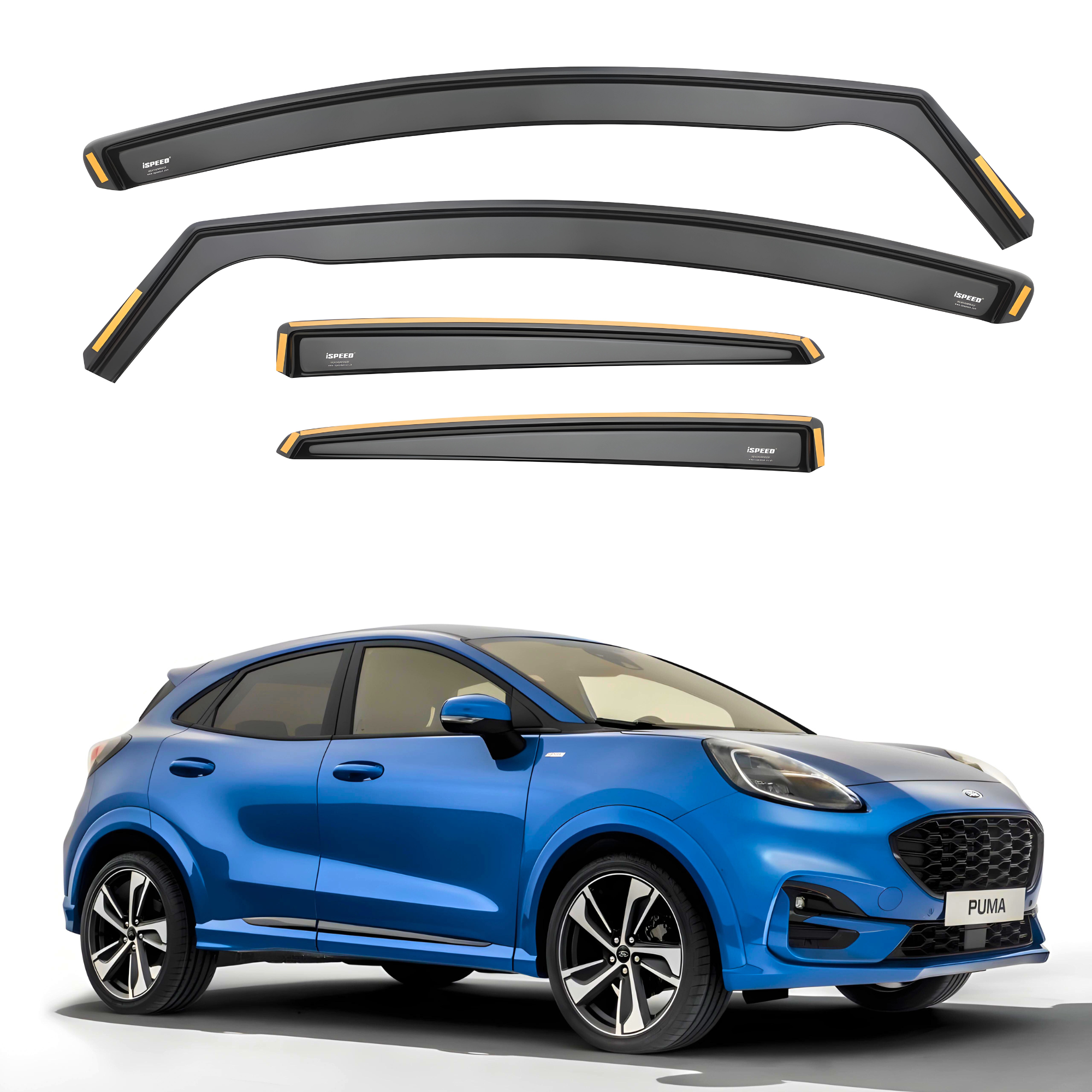 Ford Puma 2019-2024 5-Door SUV Wind Deflectors 4pc Set – ISPEED