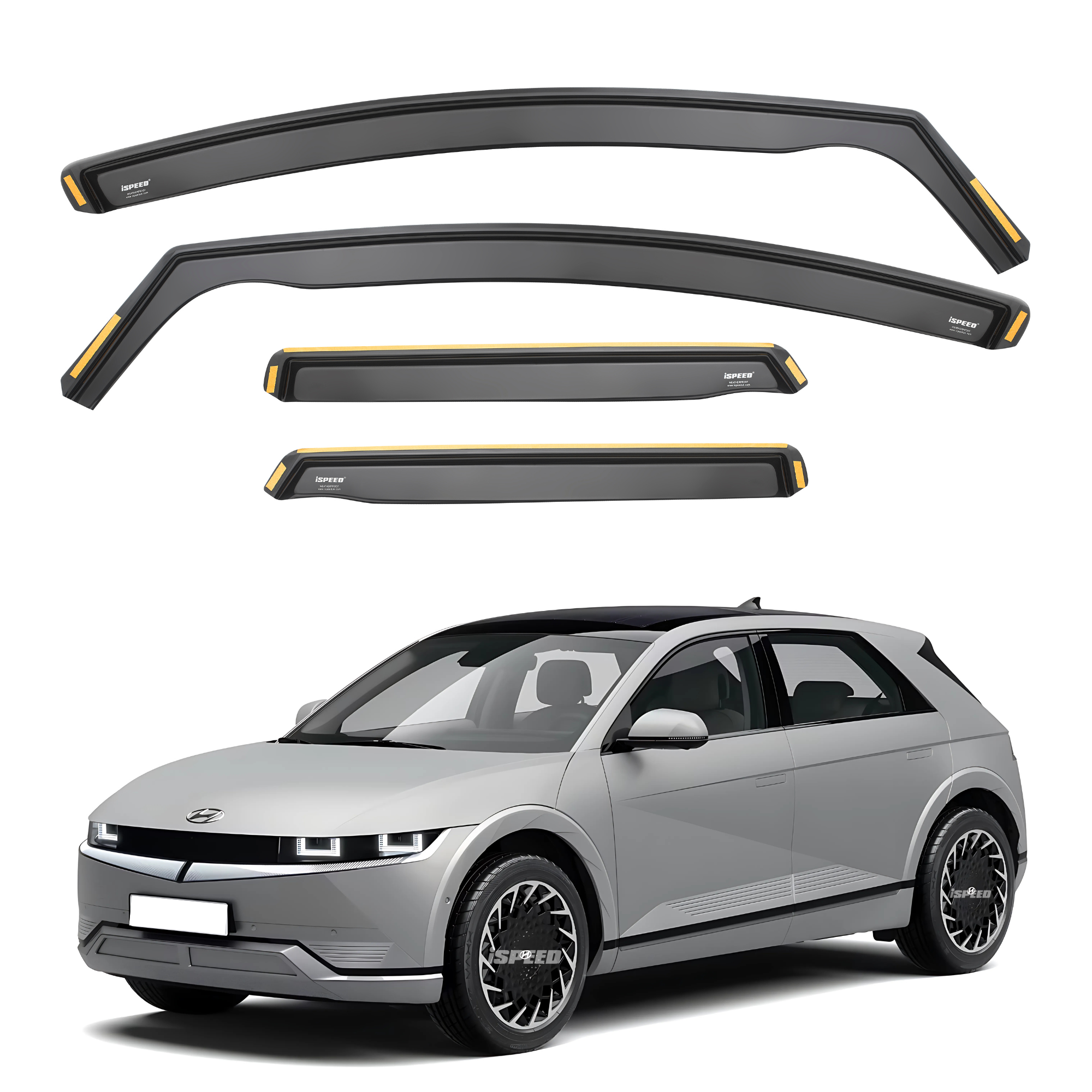 Hyundai Ioniq 5 2021-2025 5-Door SUV Wind Deflectors 4pc Set – ISPEED