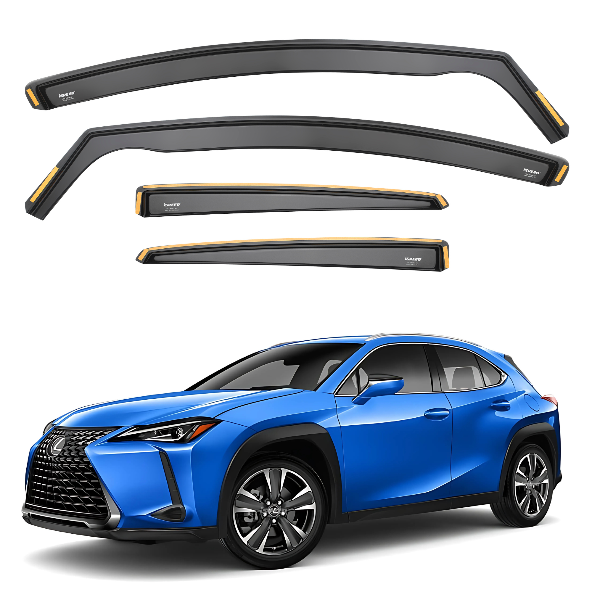 Lexus UX 2019-2025 5-Door SUV Wind Deflectors 4pc Set – ISPEED