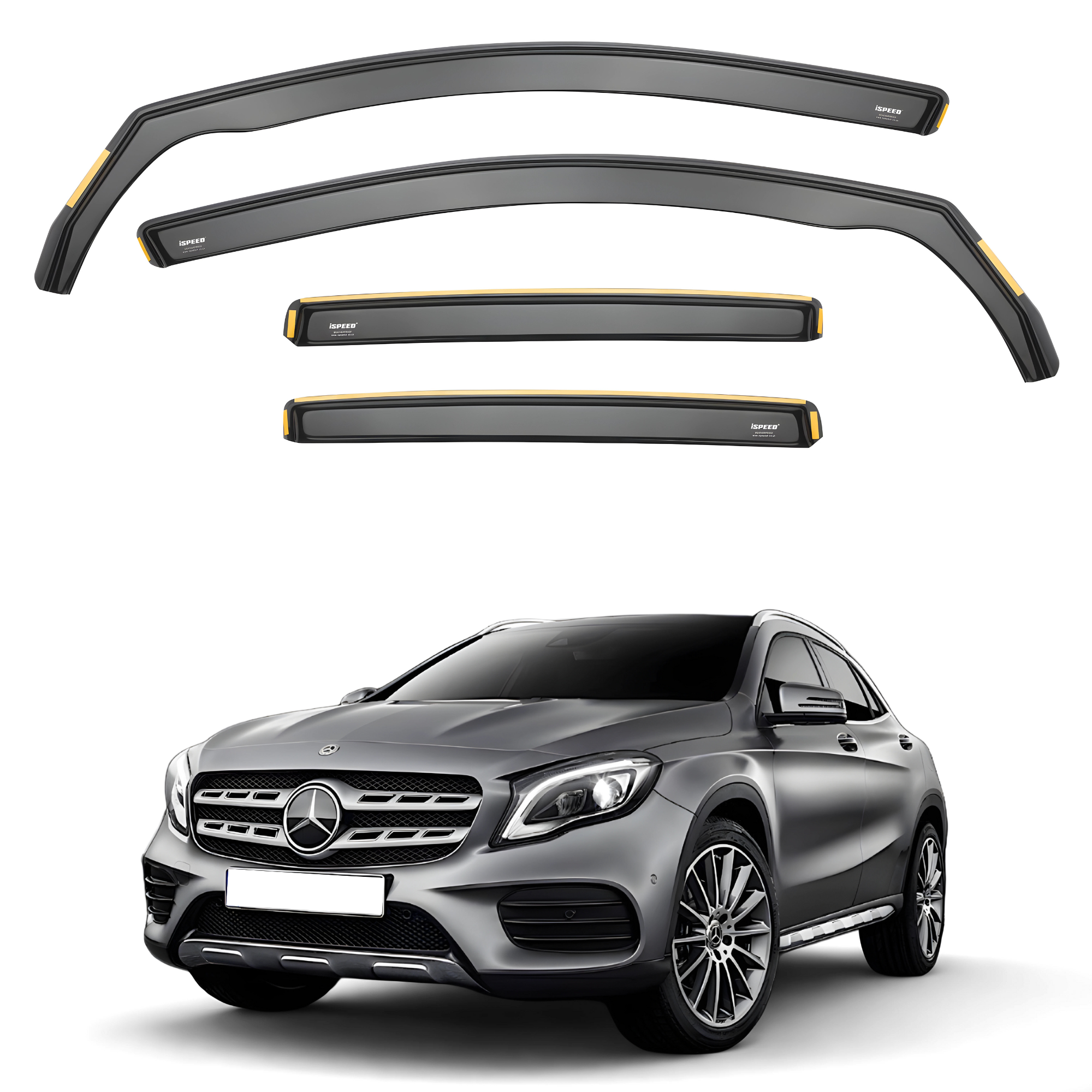 Mercedes GLA MK1 X156 2014-2020 5-Door SUV Wind Deflectors 4pc Set – ISPEED