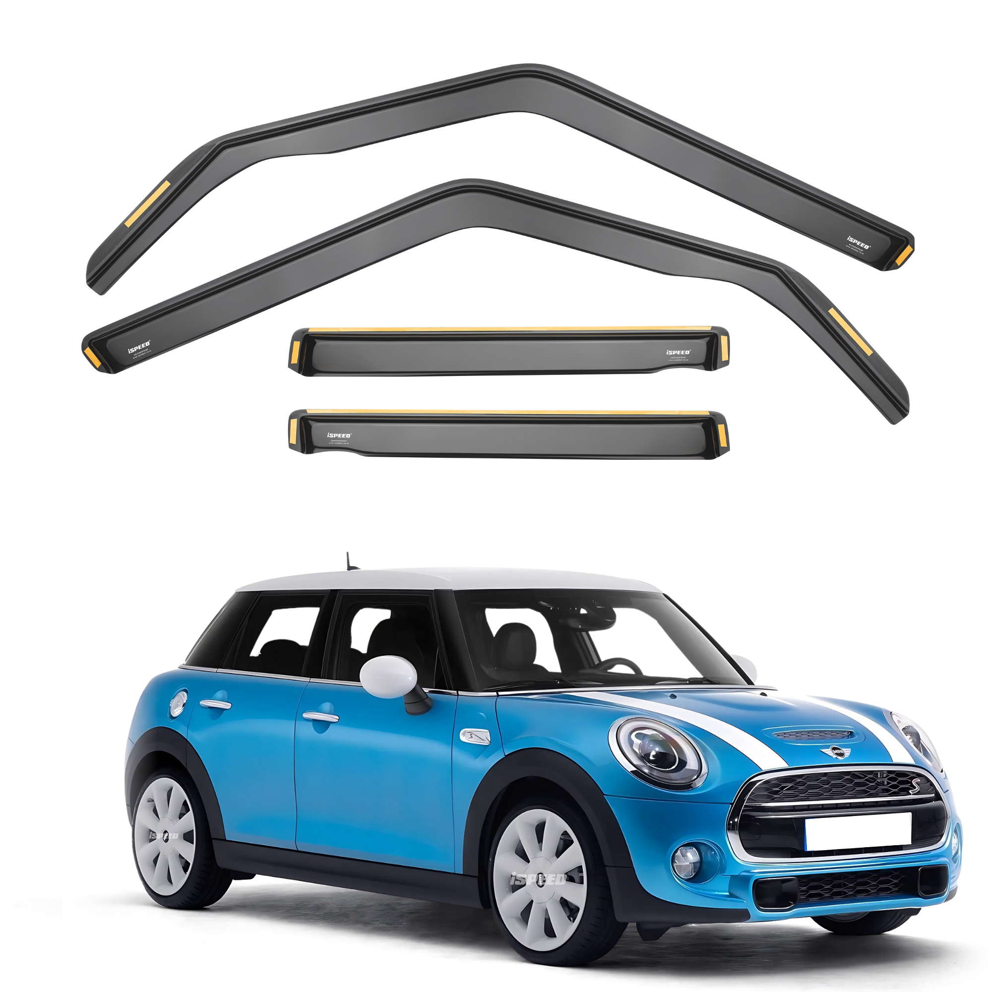 Mini Cooper MK3 F55 2015-2024 5-Door Hatchback Wind Deflectors 4pc Set ...