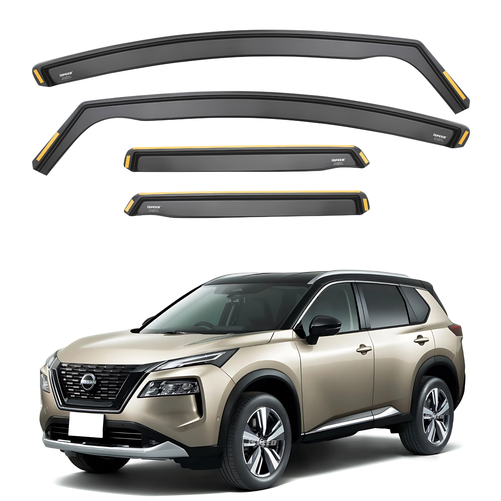 Nissan X-Trail MK4 T33 2021-2025 5-Door SUV Wind Deflectors 4pc Set ...