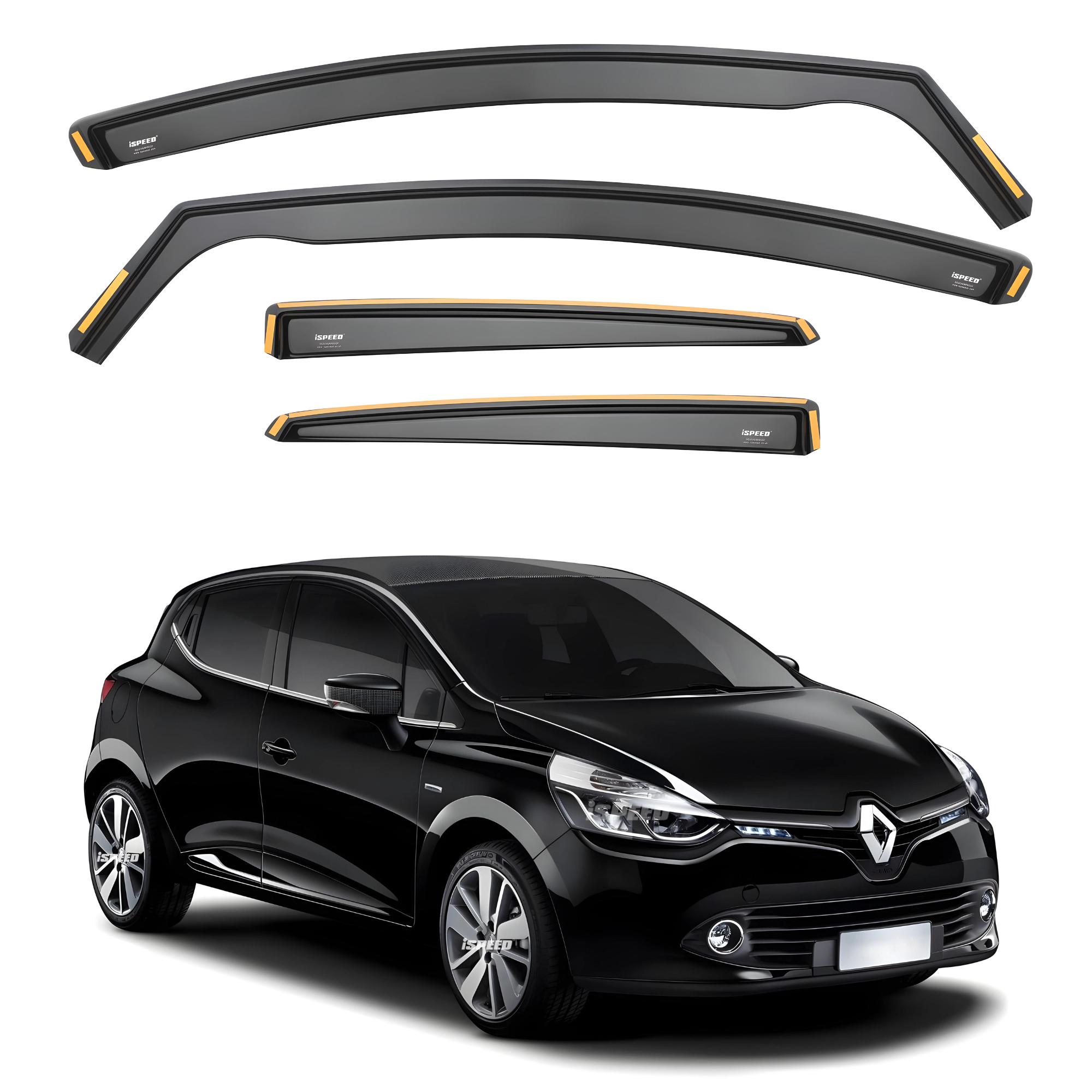 Renault Clio MK4 2012-2019 5-Door Hatchback Wind Deflectors 4pc Set ...