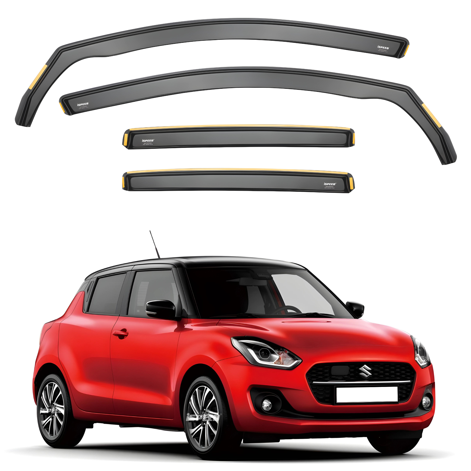 Suzuki Swift MK3 2017-2023 5-Door Hatchback Wind Deflectors 4pc Set ...