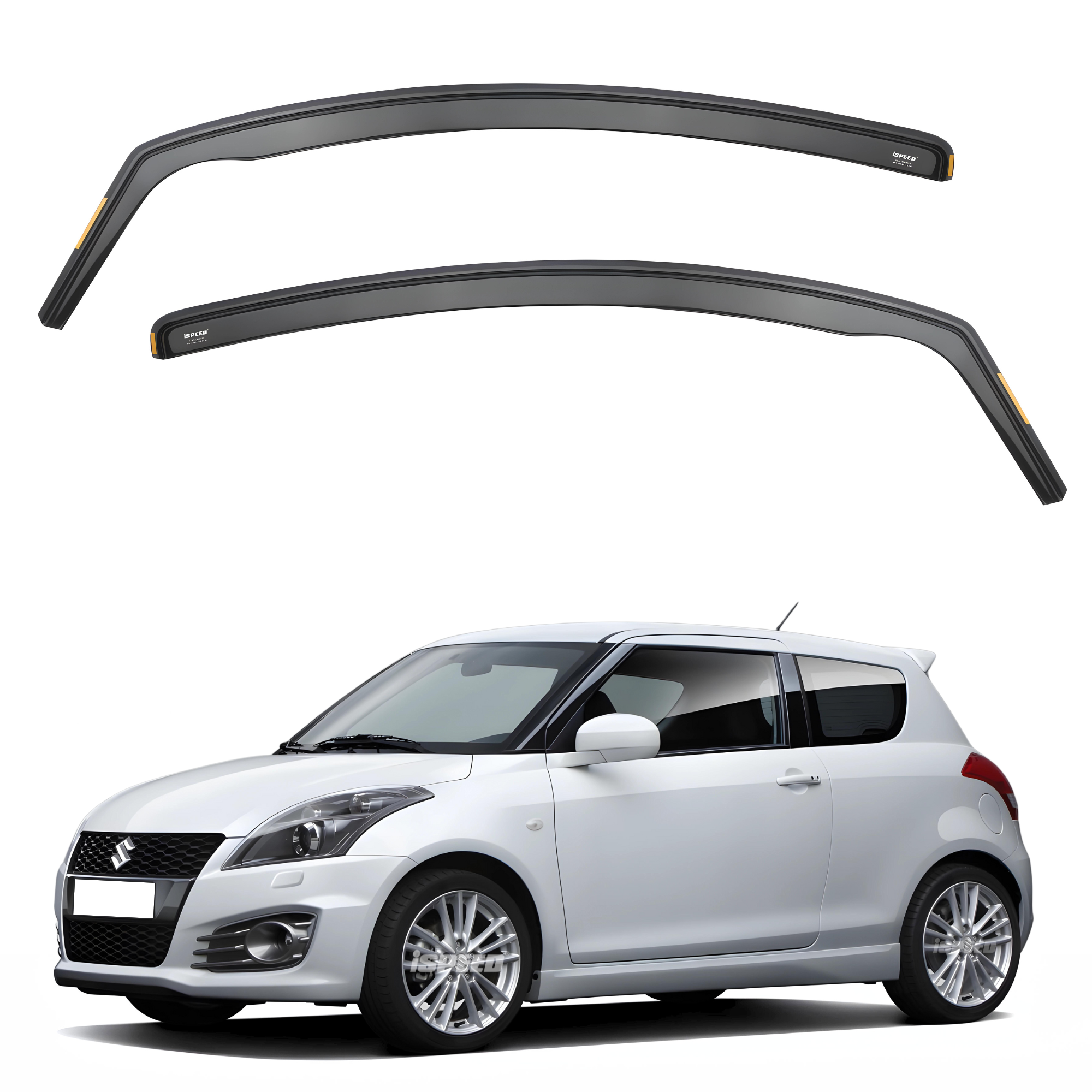 Suzuki Swift MK2 2010-2017 3-Door Hatchback Wind Deflectors 2pc Set ...