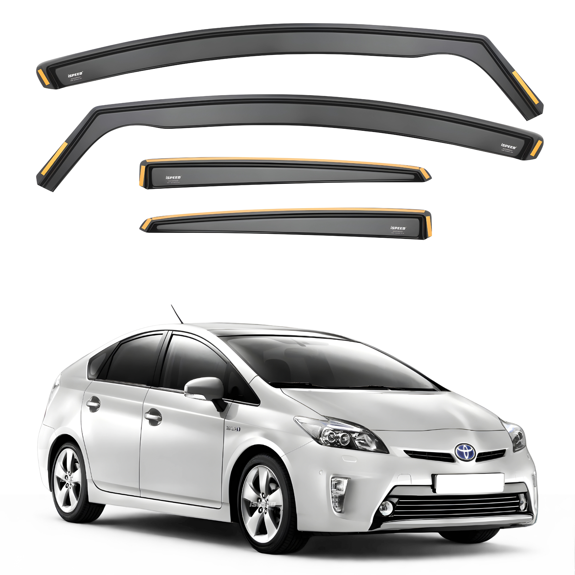 Toyota Prius MK3 2009-2015 Wind Deflectors 4pc Set – ISPEED