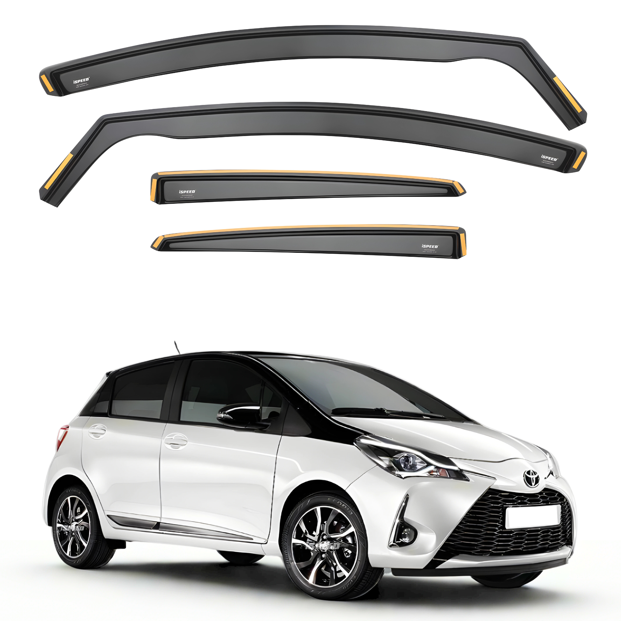 Toyota Yaris MK3 2011-2019 5-Door Hatchback Wind Deflectors 4pc Set ...