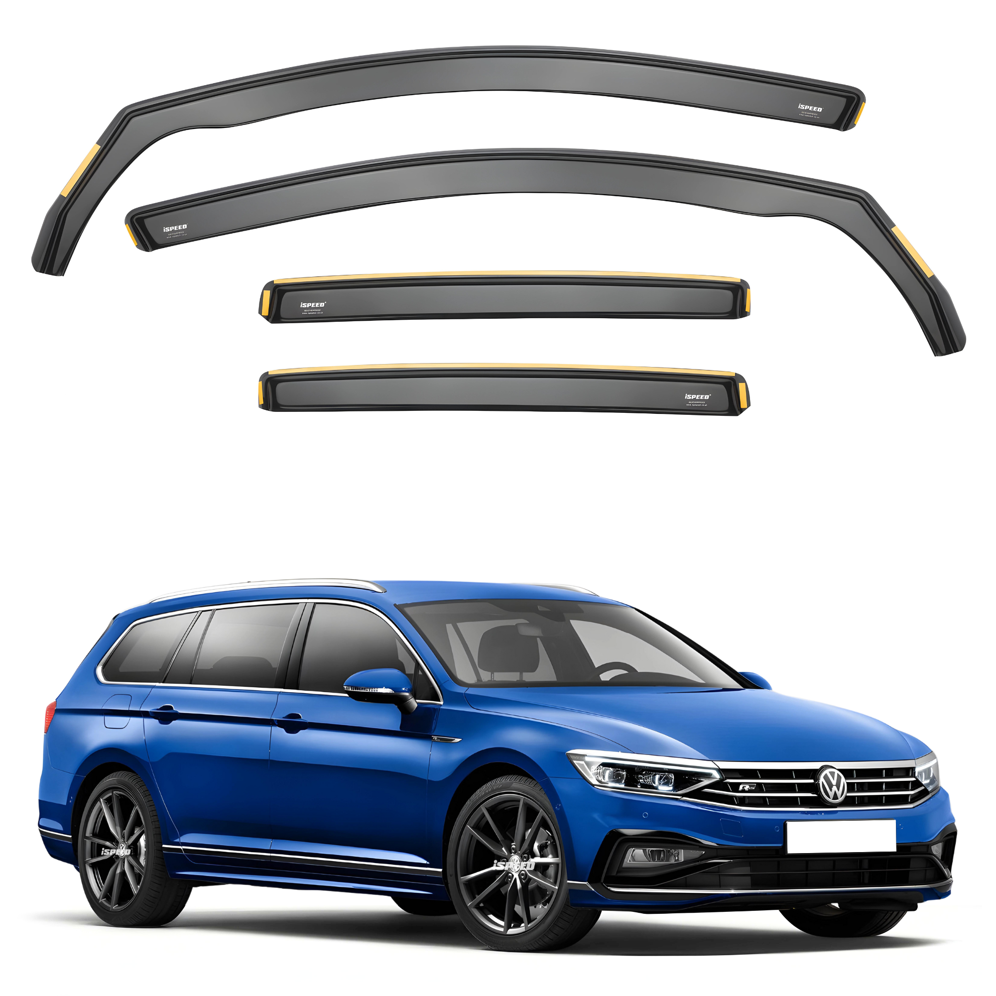 VW Passat B8 2014-2024 5-Door Estate Wind Deflectors 4pc Set – ISPEED