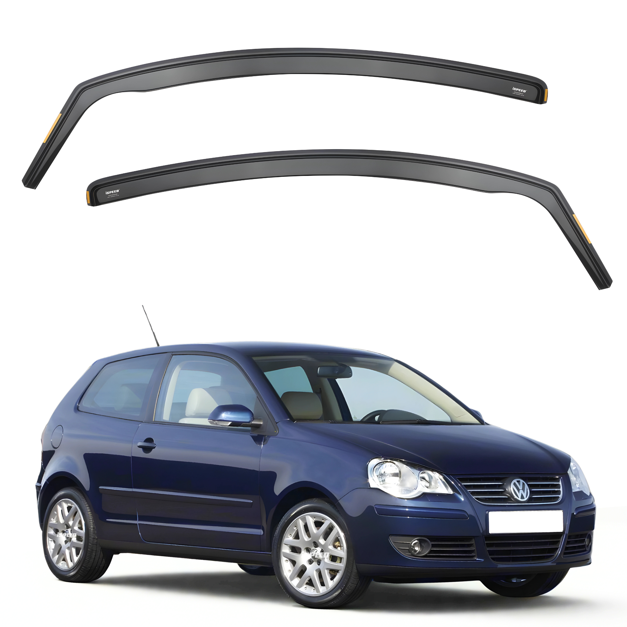 VW Polo MK4 2001-2009 3-Door Hatchback Wind Deflectors 2pc Set – ISPEED