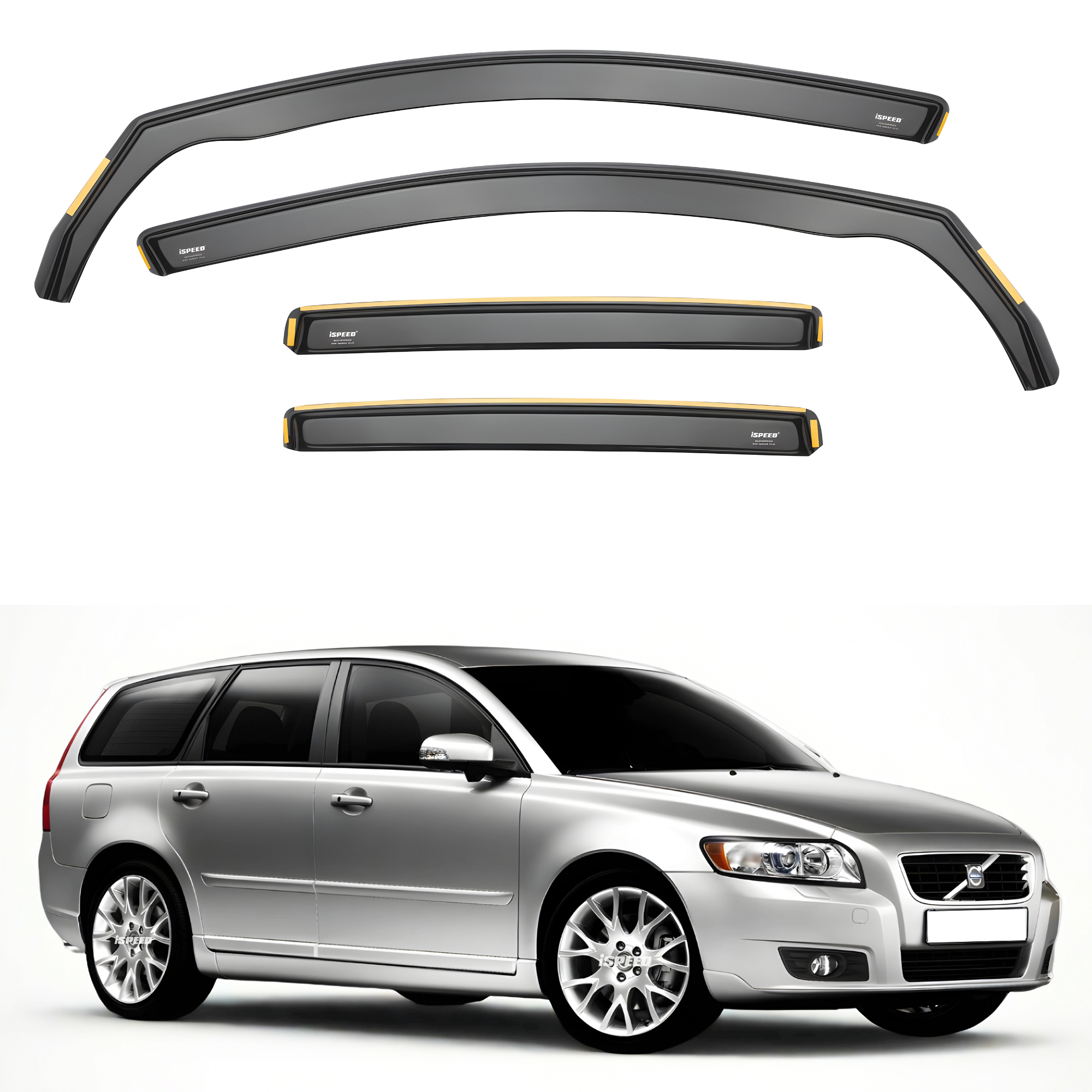 Volvo V50 2004-2012 5-Door Estate Wind Deflectors 4pc Set – ISPEED