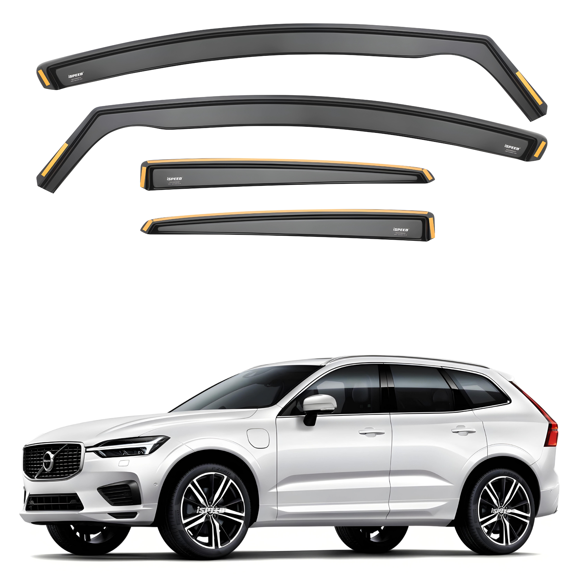 Volvo XC60 MK2 2017-2025 Wind Deflectors 4pc Set – ISPEED