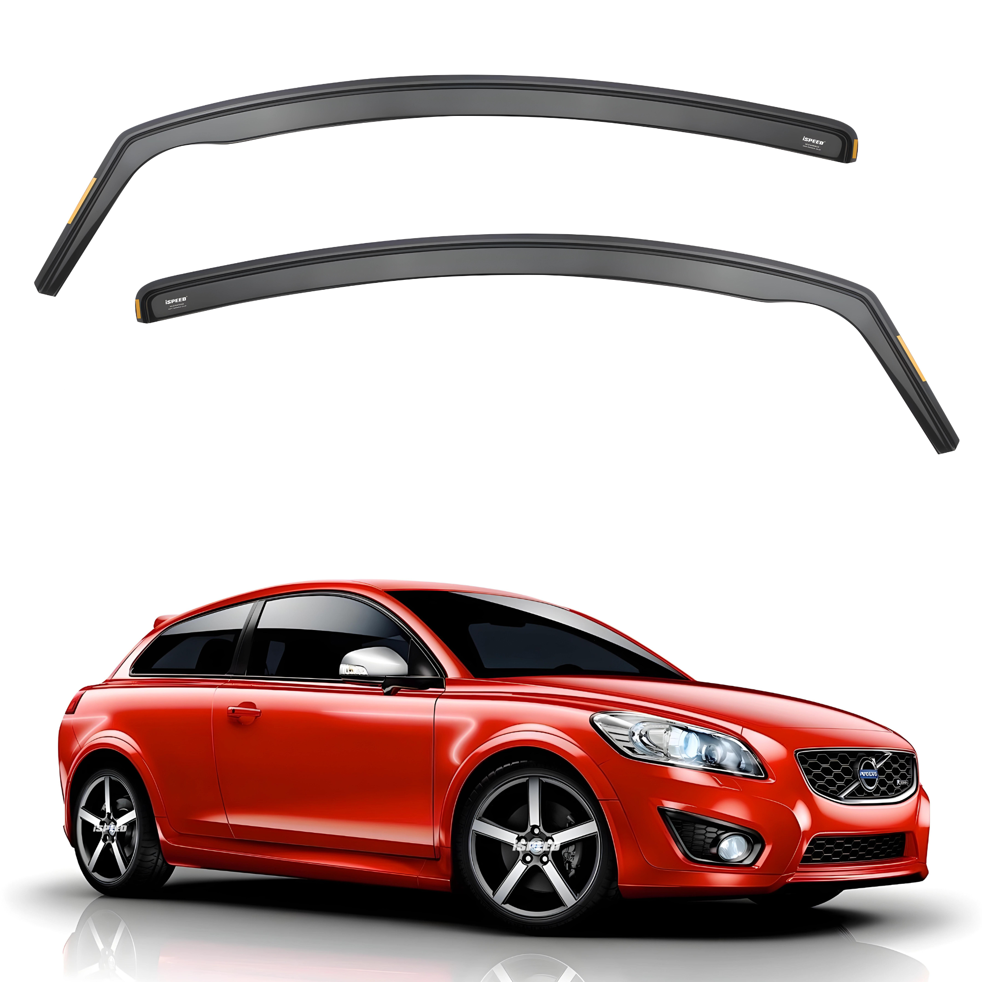 VOLVO C30 2006-2013 3-Door Hatchback Wind Deflectors 2pc Set – ISPEED