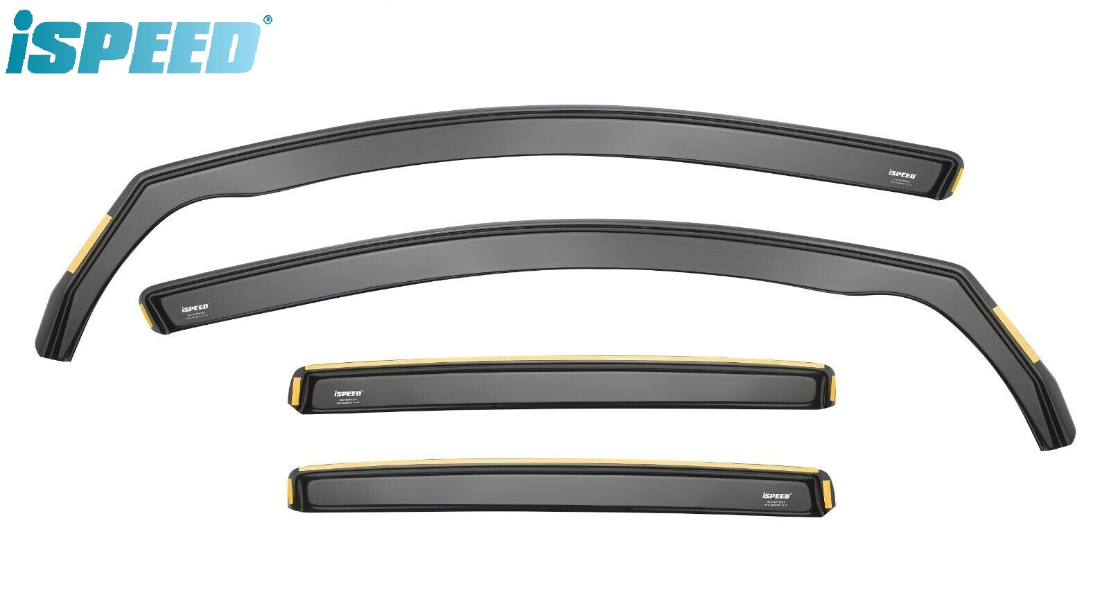 VW TIGUAN MK1 5-Doors 2008-2017 4-Pieces ISPEED Tinted Wind Deflectors ...